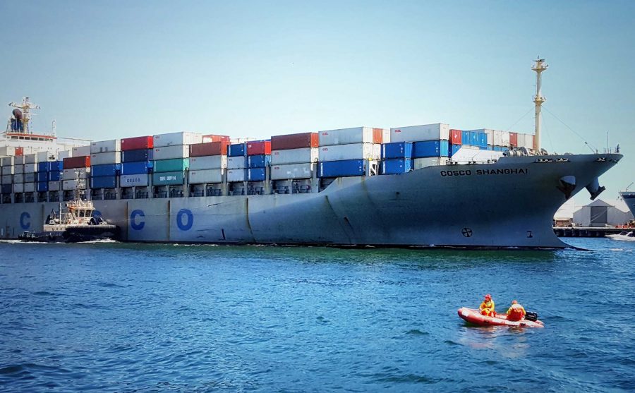 ‘Stealthiest Warship’ AKA Ocean Trader In Port - Fremantle Shipping News