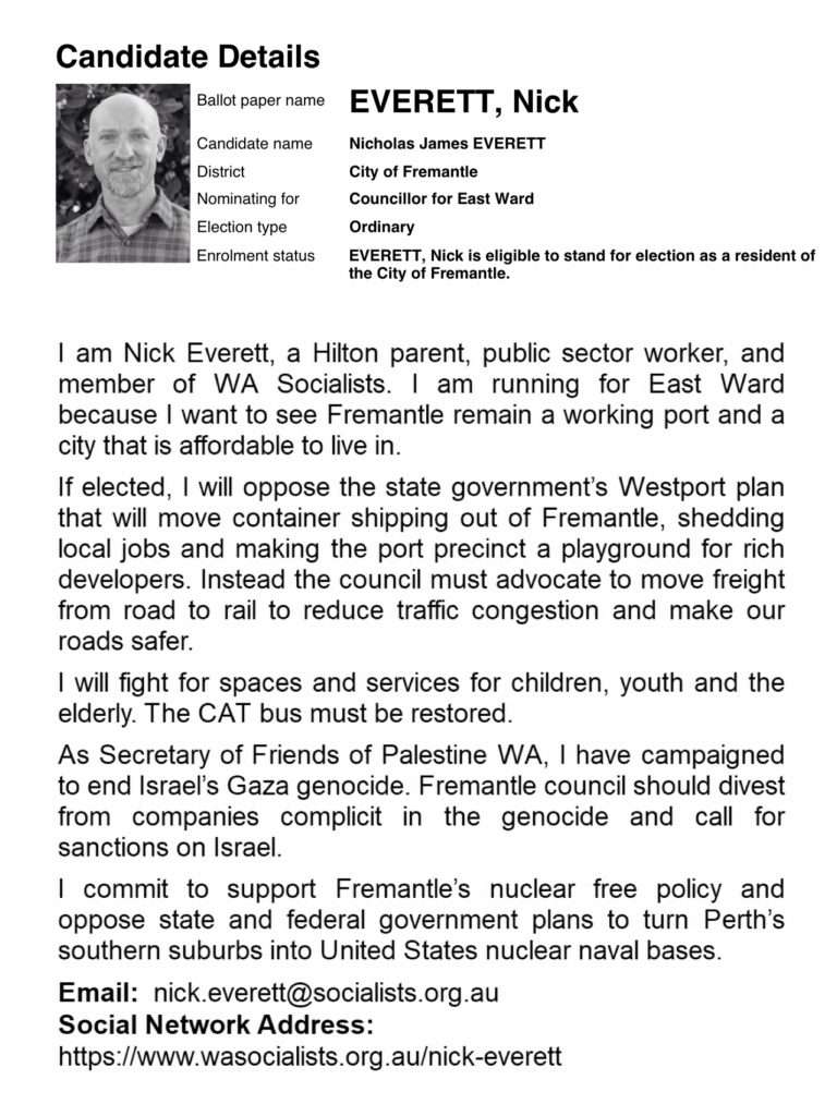 The East Ward Candidates Interviews - Nick Everett - Fremantle Shipping ...