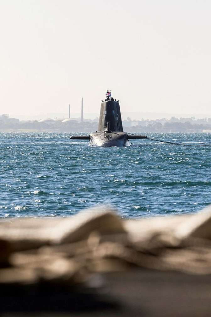 HMS Anson nuclear-powered sub docks at HMAS Stirling - Fremantle ...